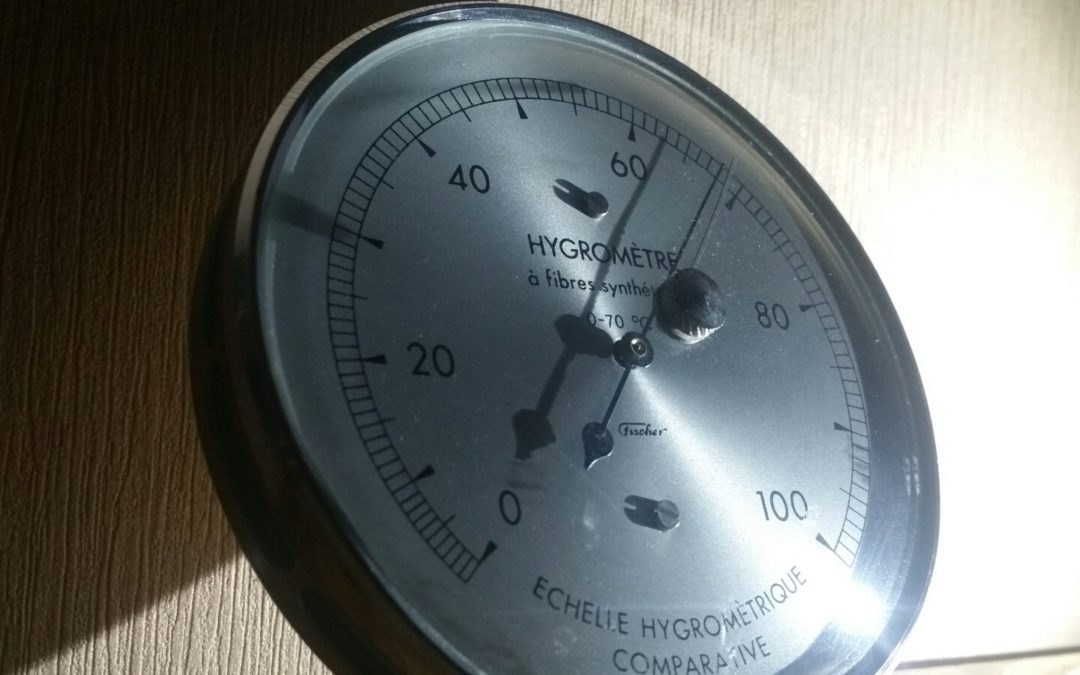 Hygromètre : appareil de mesure du taux d'humidité relative dans l'air.